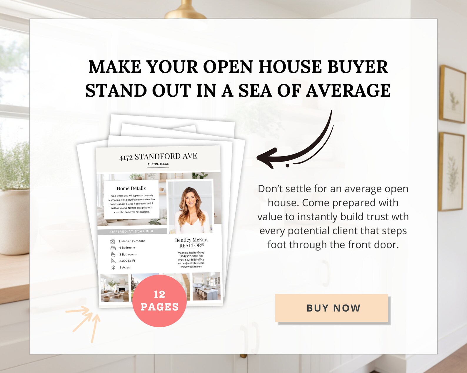 Open House Packet | Listing Flyer | Open House Sign in Sheet | Real ...