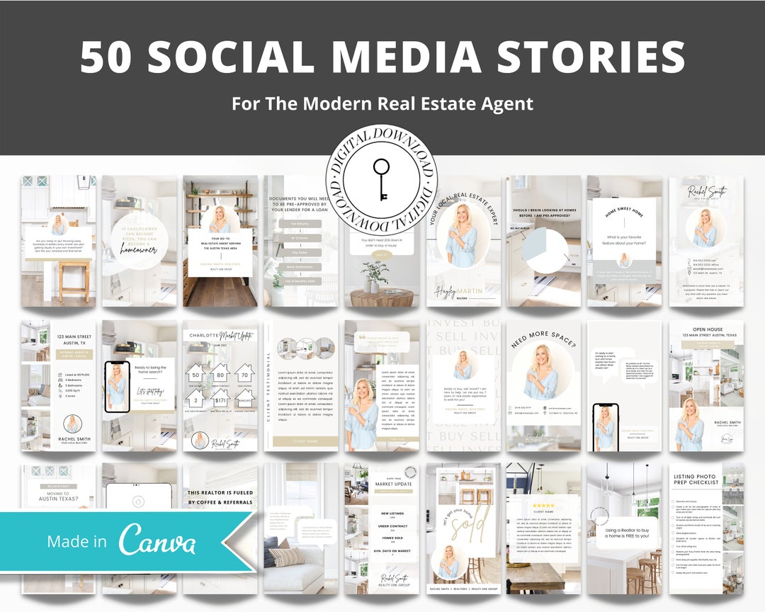 50 Social Media Stories Posts | Real Estate | Social Media for Agents ...