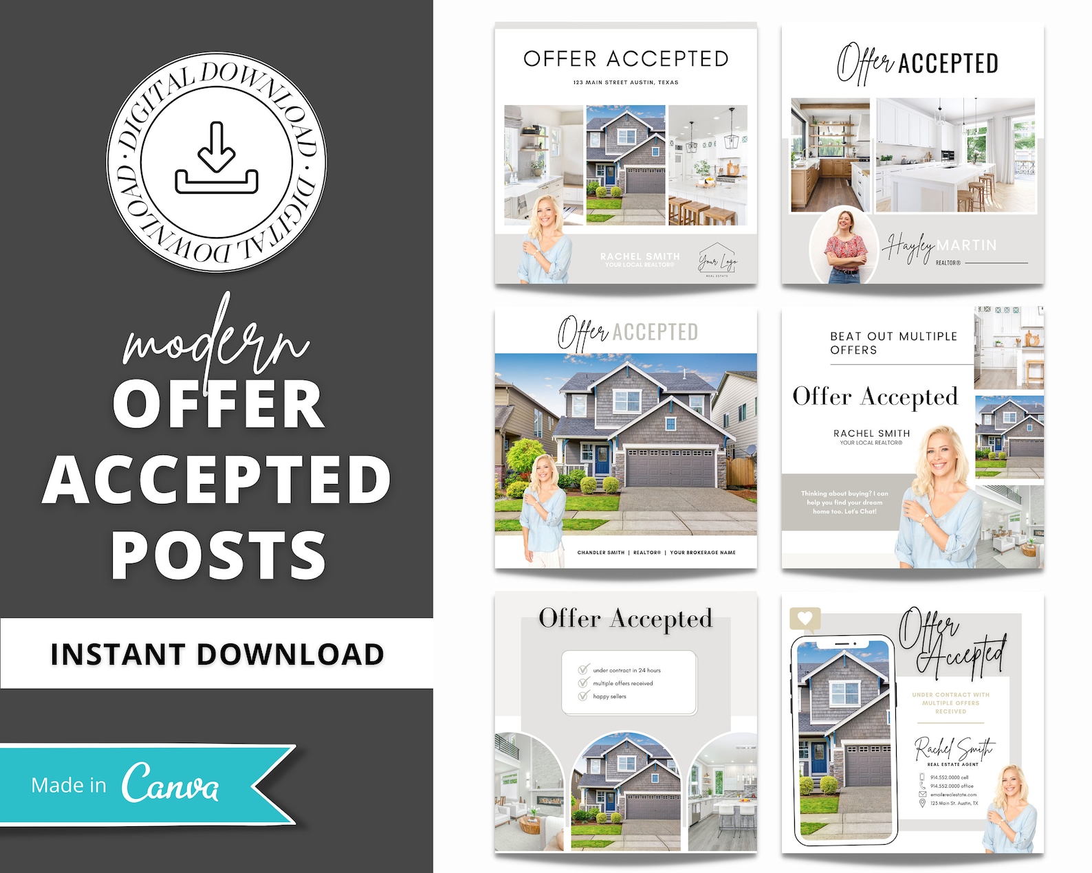 20 Under Contract Social Media Posts Listing Updates Real - Etsy