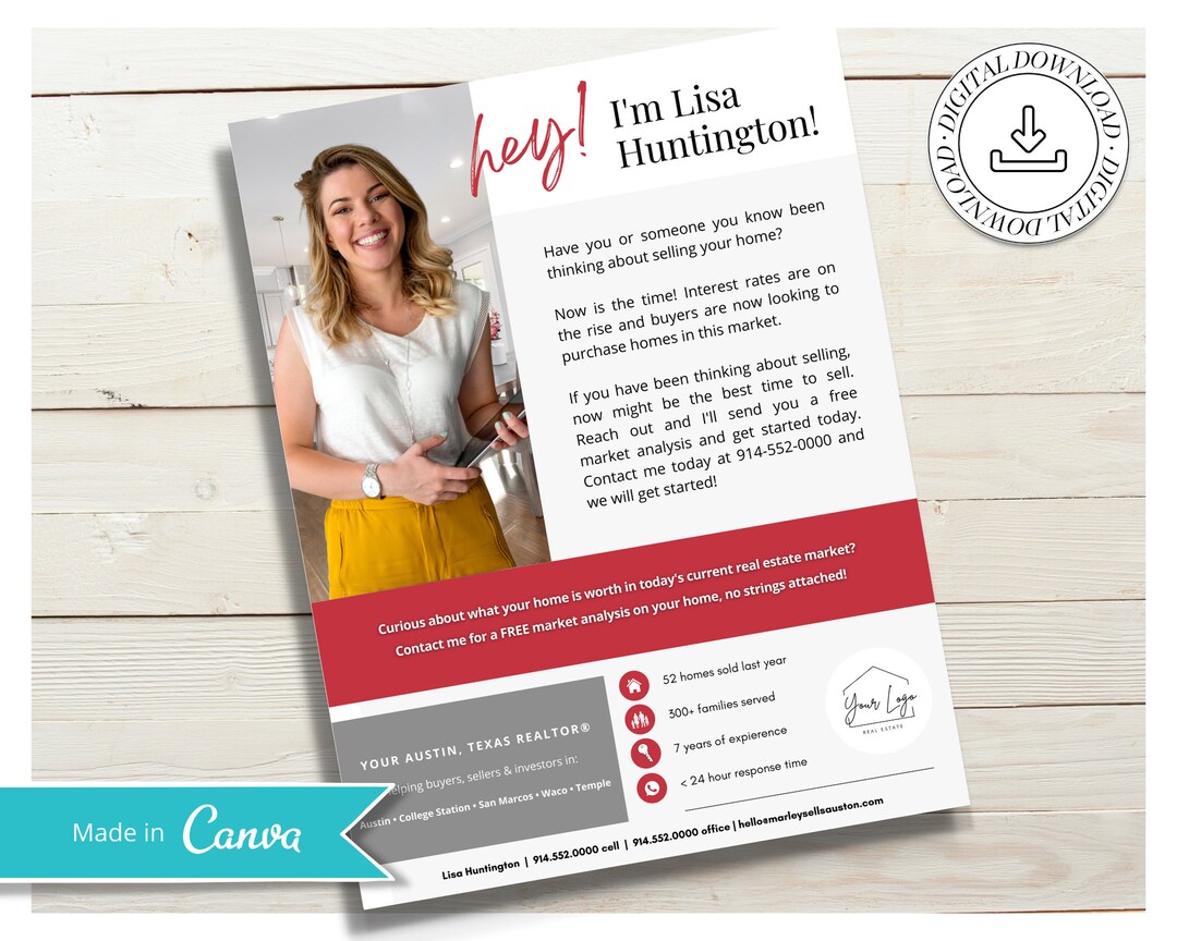 Real Estate Prospecting Flyer | Interest Rates Increase | Real Estate ...