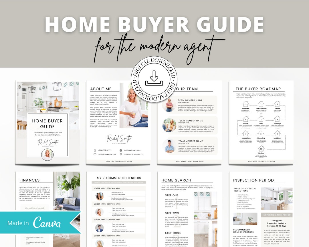 Real Estate Home Buyer Guide | Buyer Packet | Real Estate Marketing ...