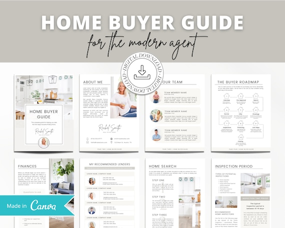 Real Estate Home Buyer Guide Buyer Packet Real Estate - Etsy