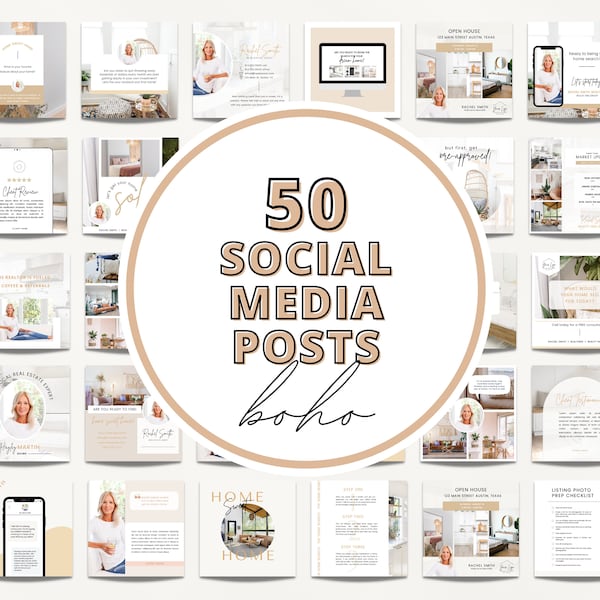 Canva Social Media Infographic Template - Etsy