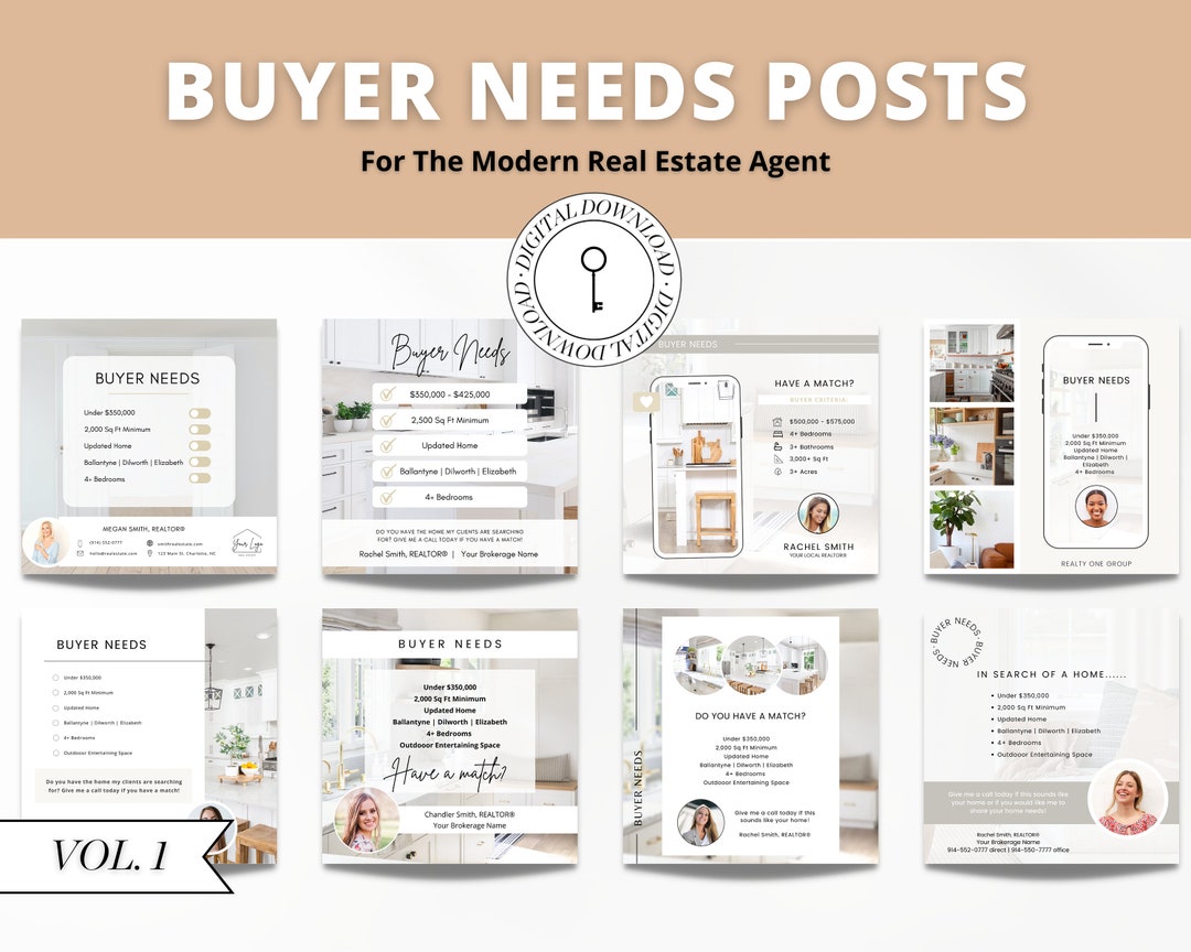 Real Estate Social Media Posts | Buyer Needs Real Estate Instagram Post ...