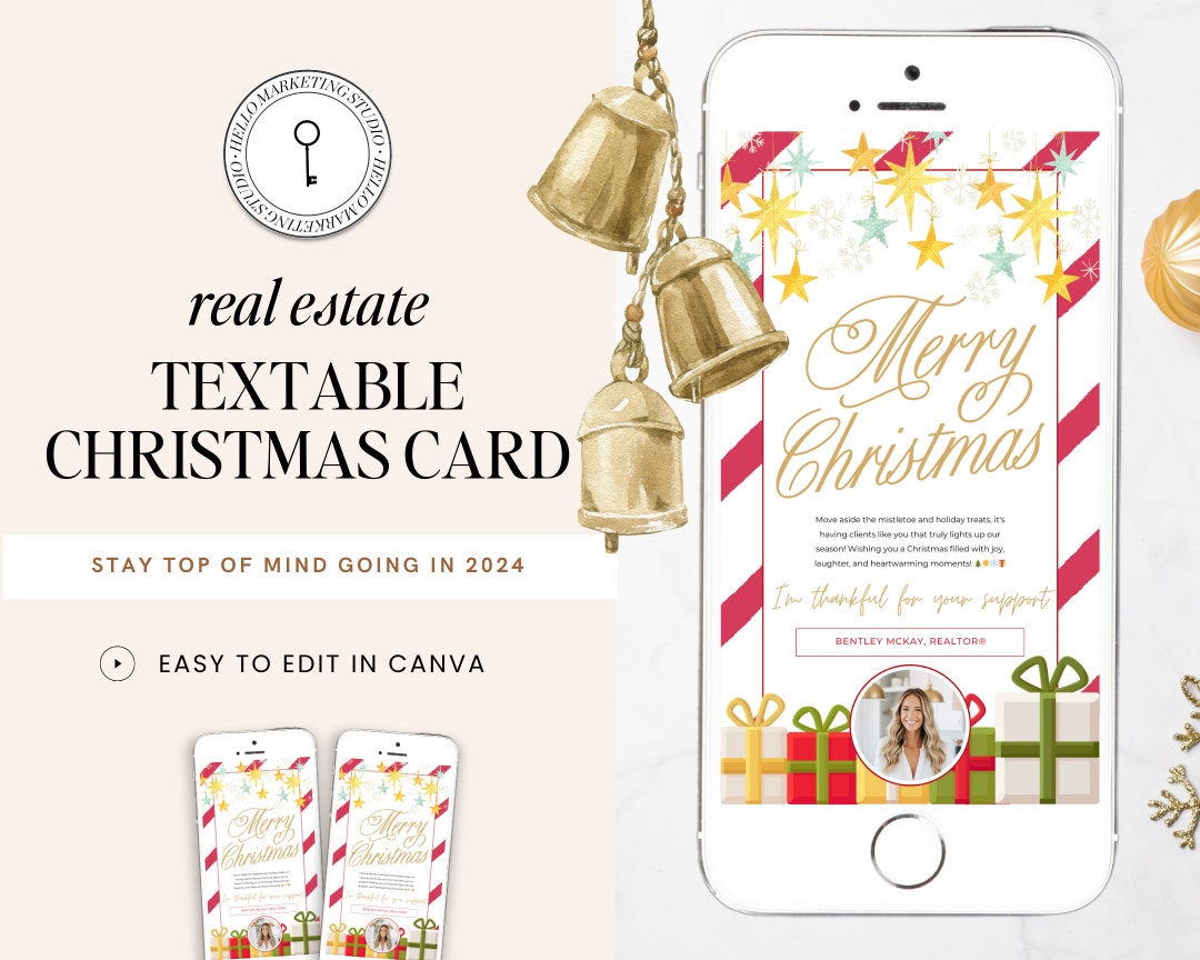Christmas Digital Textable Card for Real Estate | Textable Christmas ...