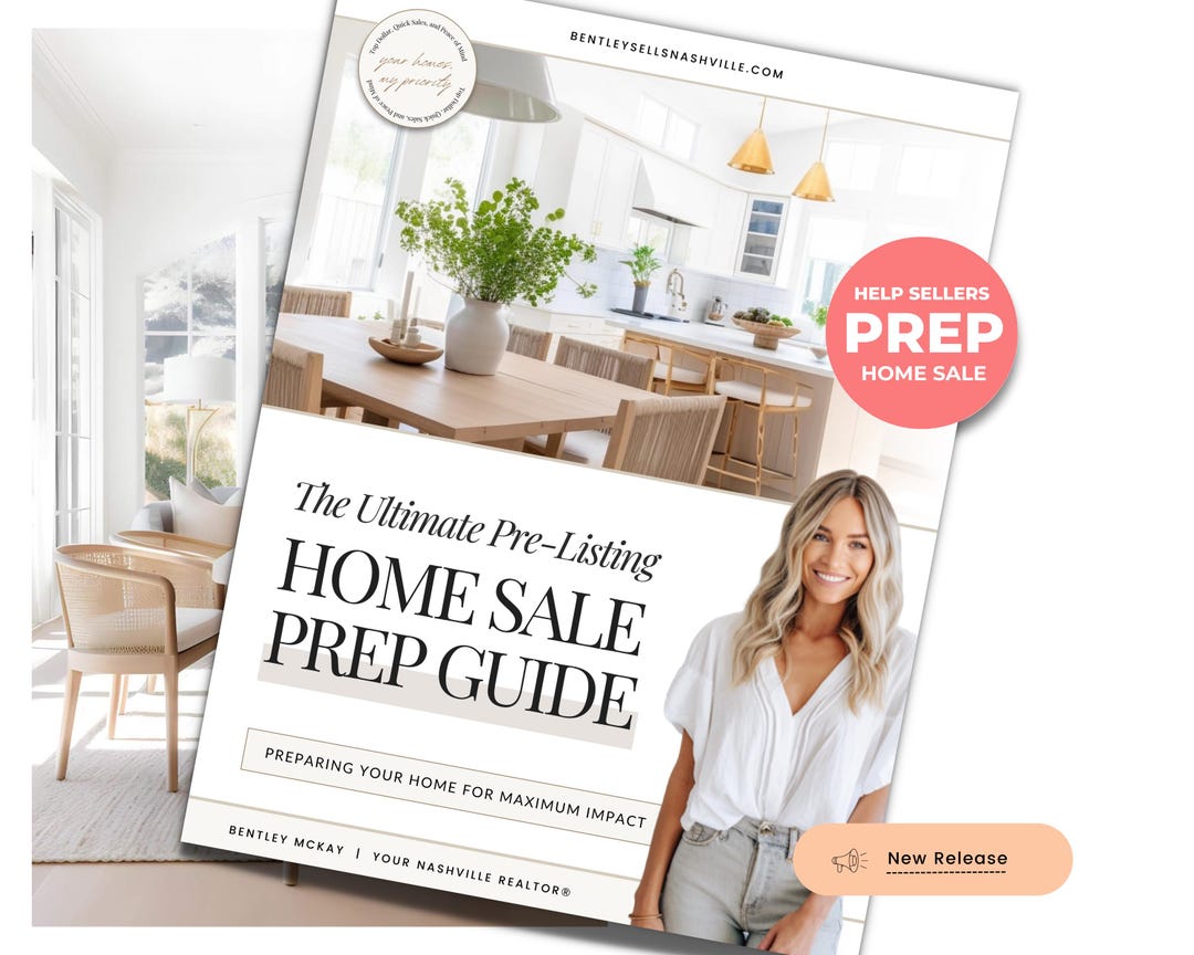 Pre-listing Home Prep Guide| Editable Canva Real Estate Marketing ...