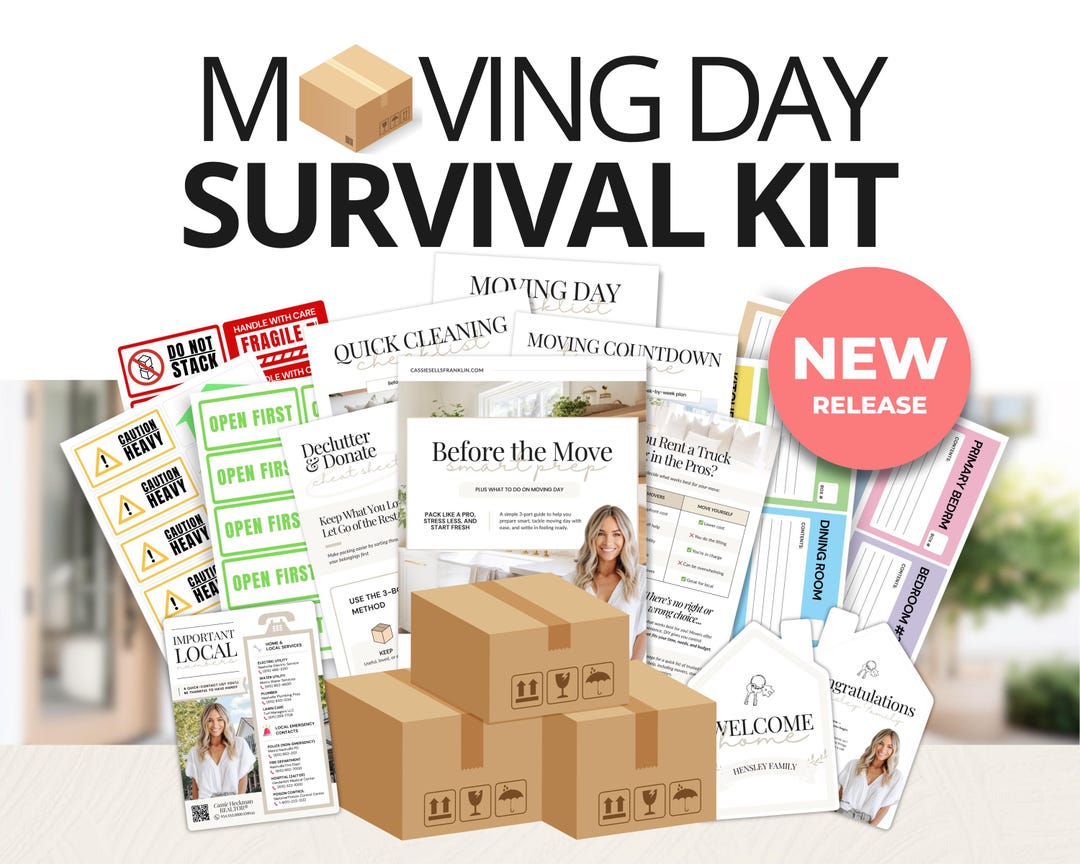 Real Estate Moving Kit | Moving Guide | Printable Moving To-do List ...