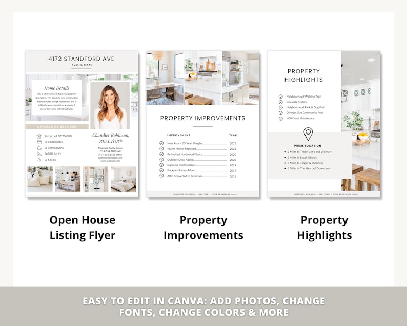 Open House Packet | Listing Flyer | Open House Sign in Sheet | Real ...