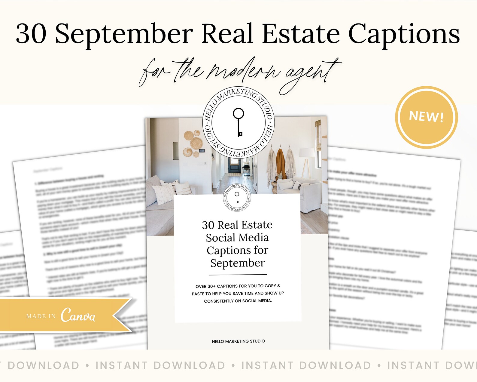 September Real Estate Captions Real Estate Instagram - Etsy