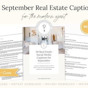 September Real Estate Captions | Real Estate Instagram Captions | Real ...