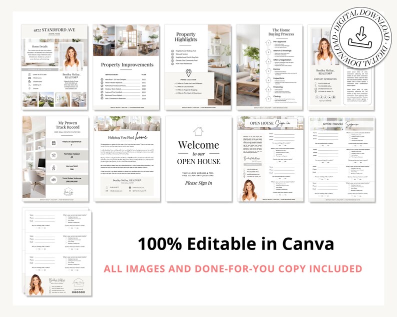 Open House Packet | Listing Flyer | Open House Sign in Sheet | Real ...