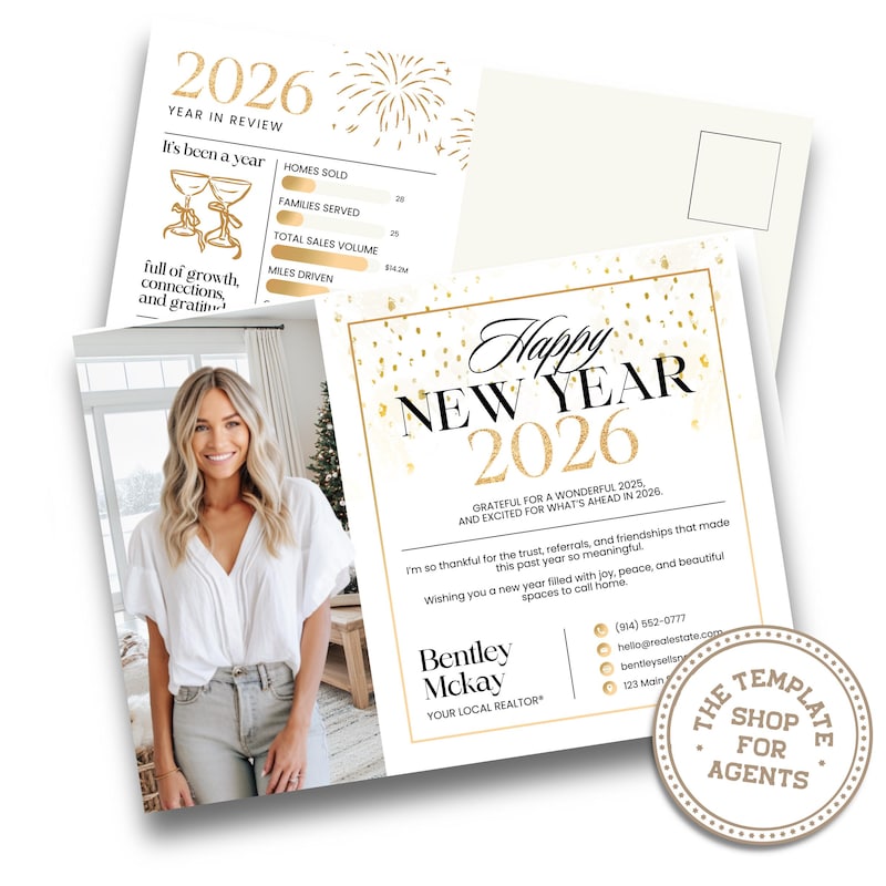 Realtor Mailer New Year - Etsy