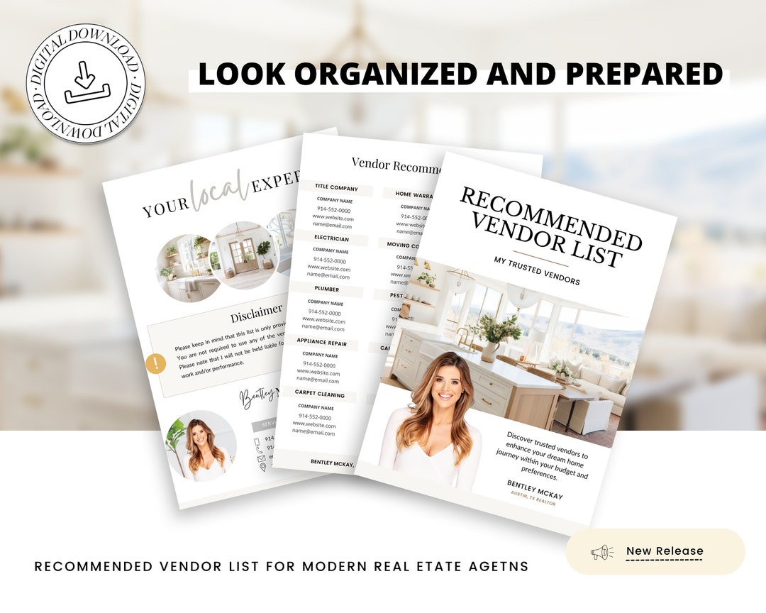 Real Estate Vendor List | Recommended Vendors | Real Estate Marketing ...