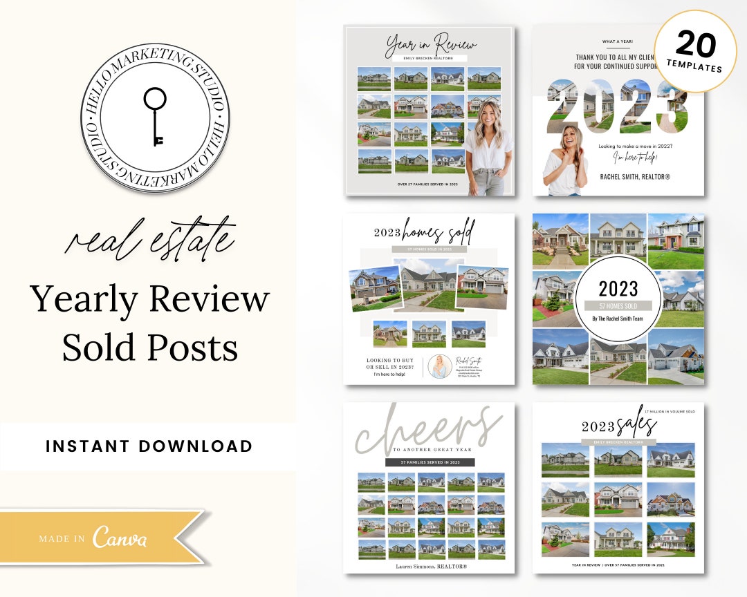 Real Estate New Year Social Media Posts Year in Review Sold Homes Sold ...