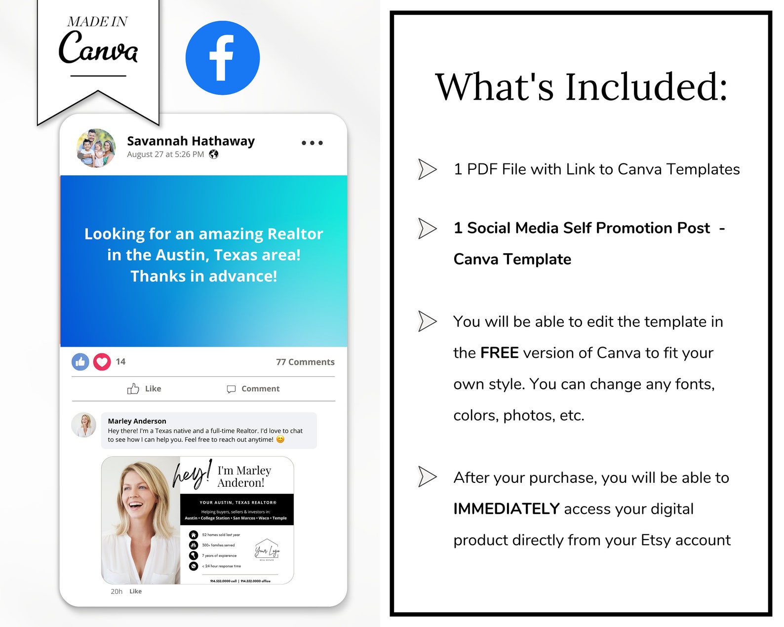 Real Estate Facebook Self Promotion Referral Post | Black Real Estate ...