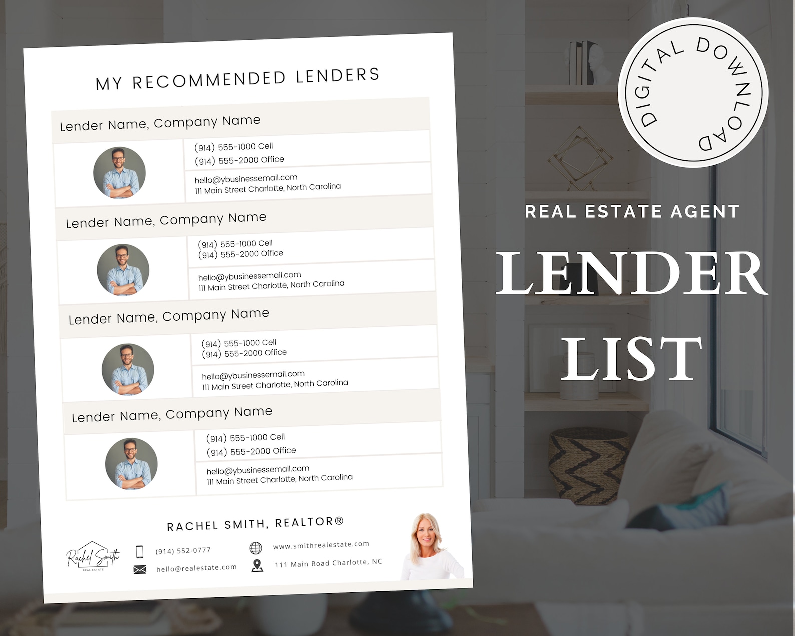 Recommended Vendor List Lenders Real Estate Marketing | Etsy