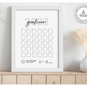 Real Estate Goal Chart Printable Real Estate Goal Tracker - Etsy