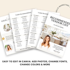 Real Estate Vendor List | Recommended Vendors | Real Estate Marketing ...