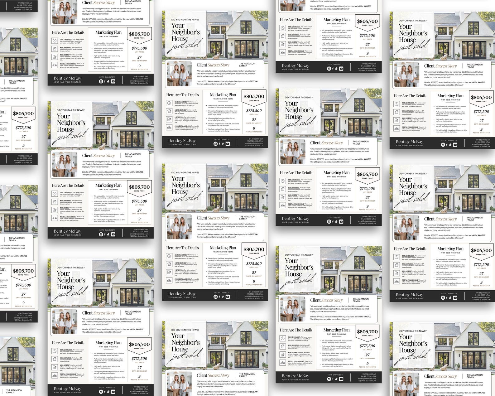 Your Neighbor's House Just Sold Flyer | Just Sold Letter | Real Estate ...