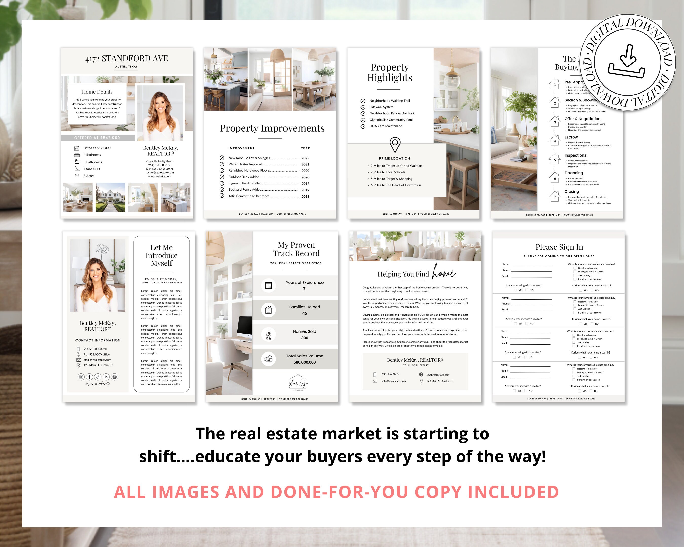 Open House Packet | Listing Flyer | Open House Sign in Sheet | Real ...