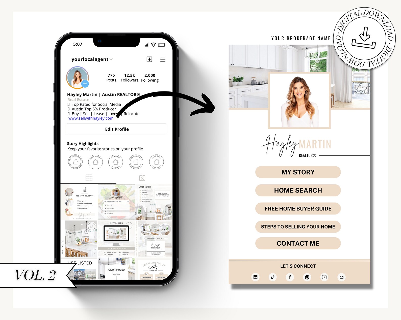 Link in Bio Instagram Template | Real Estate Marketing | Instagram ...