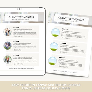 Real Estate Testimonials Flyer | Real Estate Marketing | Client Reviews ...