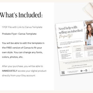 Probate Real Estate Flyer Template | Inherited Property Marketing ...