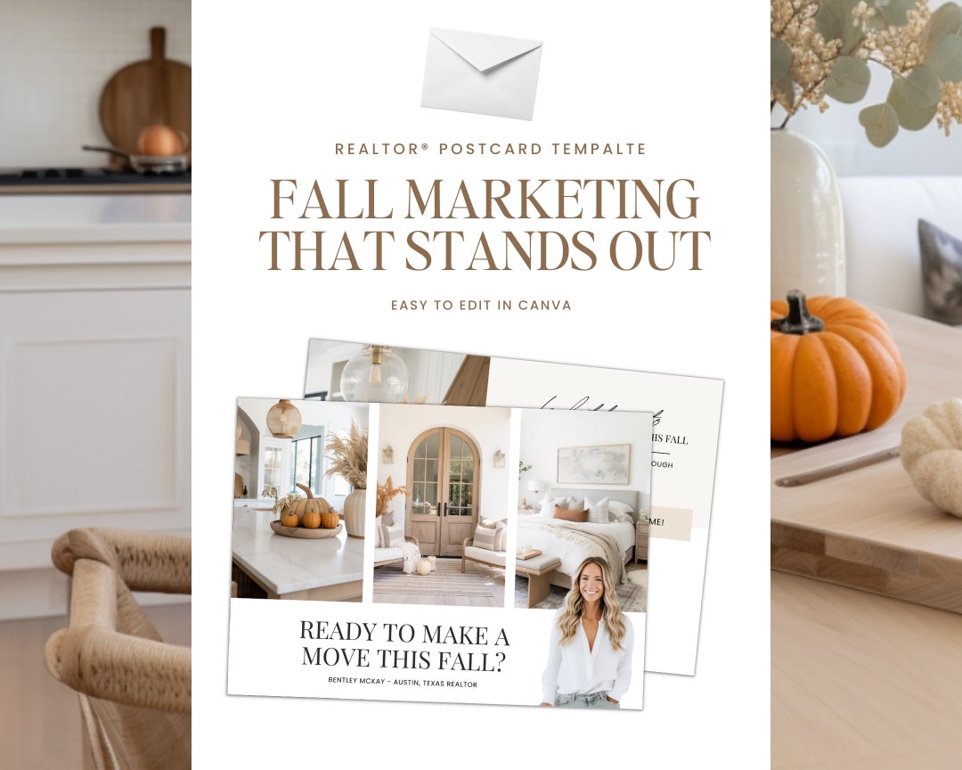 Real Estate Fall Postcard | Pumpkin Spice Real Estate | Real Estate ...