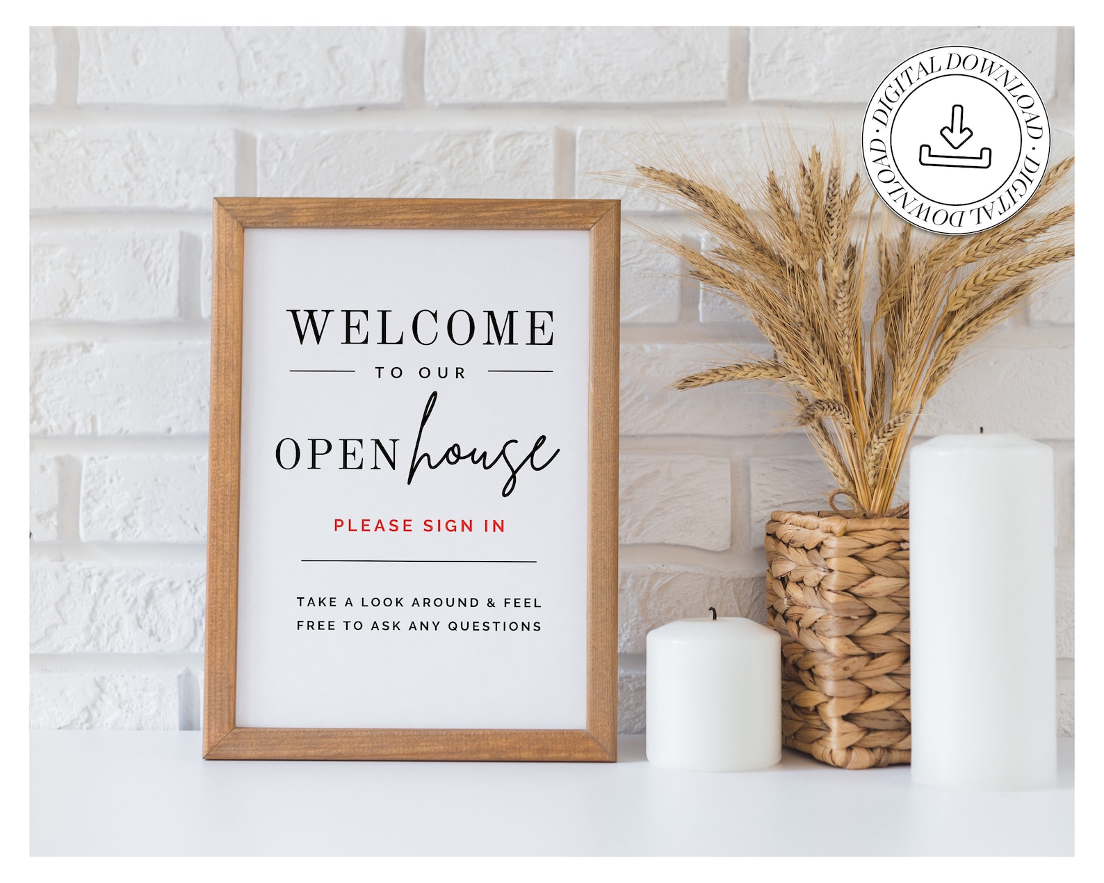 Printable Open House Real Estate Welcome Sign | Real Estate Open House ...