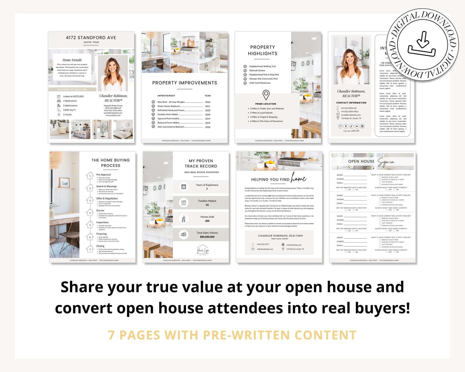 Open House Packet Listing Flyer Open House Sign in Sheet - Etsy
