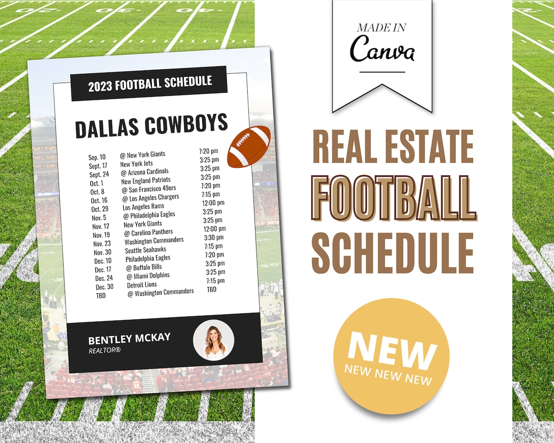 Fall Football Schedule Season Mailer | Autumn Real Estate Flyer | Fall ...
