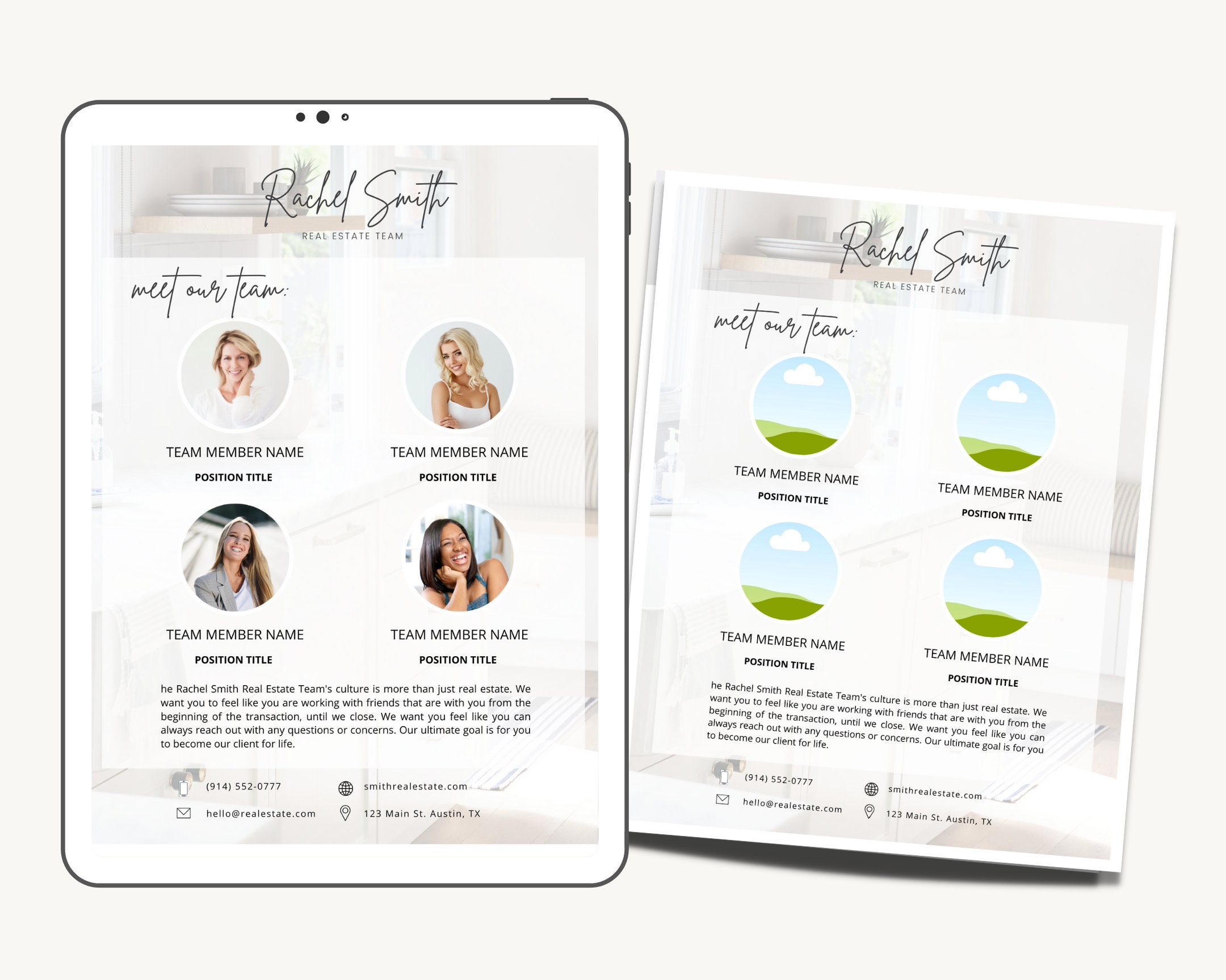 Meet the Team Marketing Flyer Neighborhood Farming Canva | Etsy