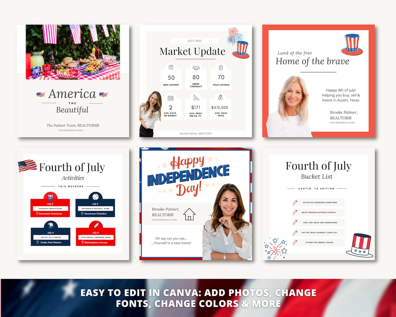 4th of July Real Estate Instagram Posts | Real Estate Agent Marketing ...