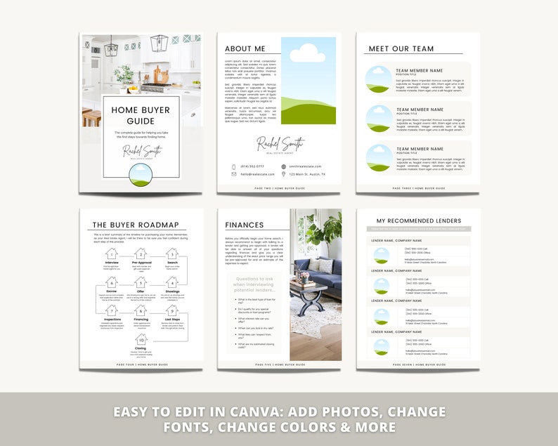 Real Estate Home Buyer Guide | Buyer Packet | Real Estate Marketing ...