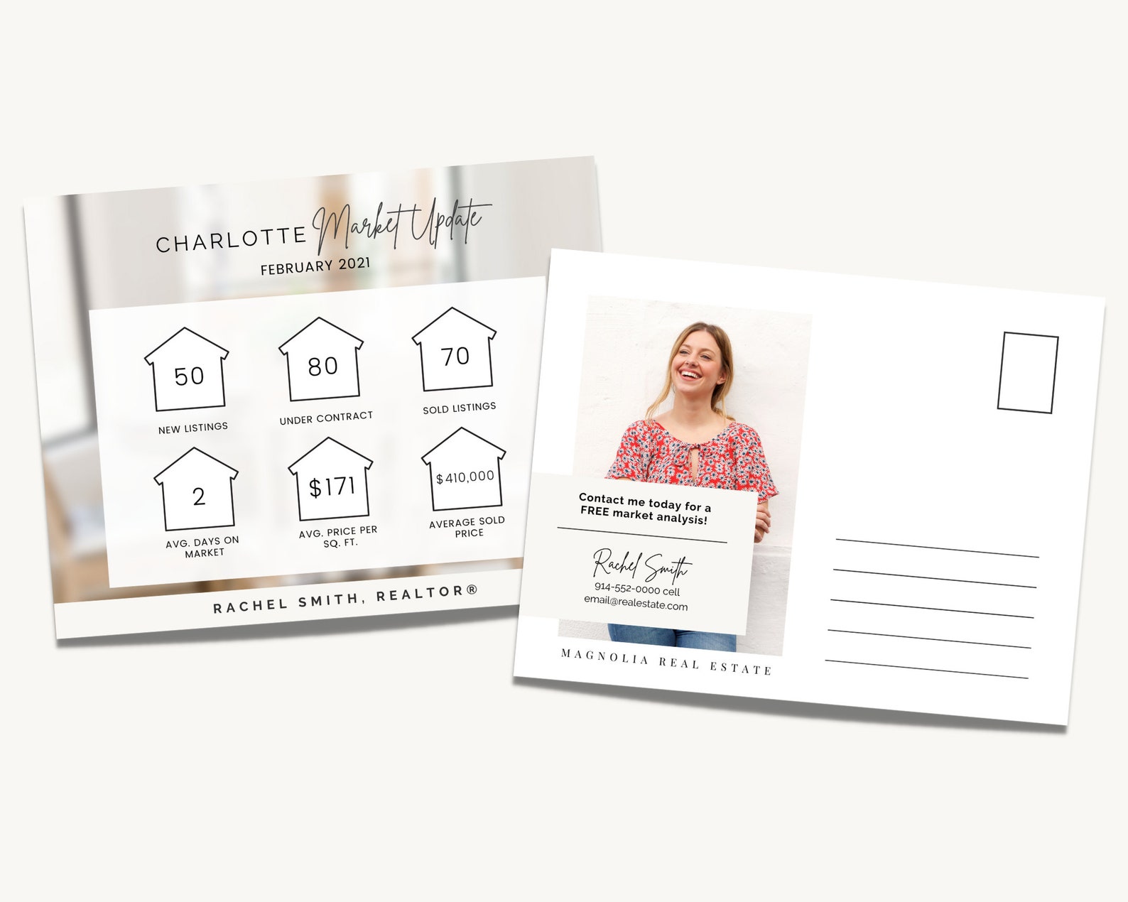 Market Update Postcard Canva Template Printable Real Estate - Etsy