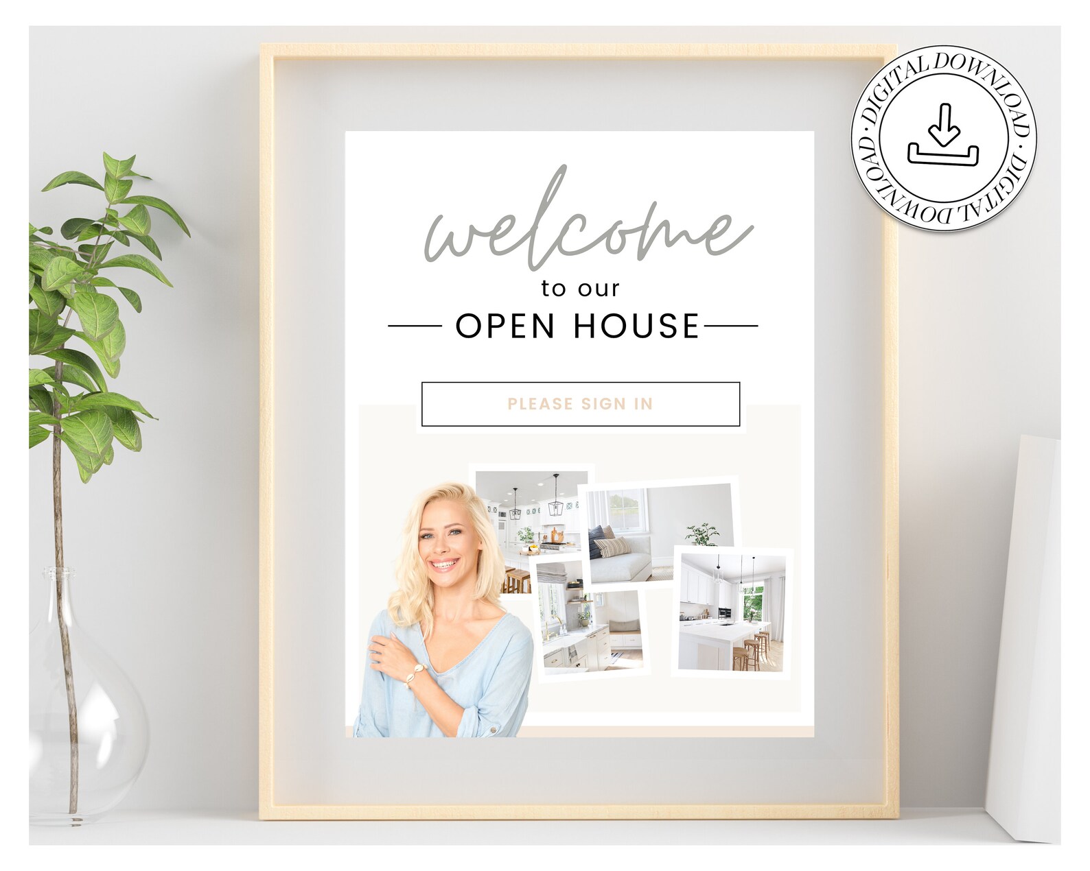 Printable Open House Real Estate Welcome Sign | Real Estate Open House ...
