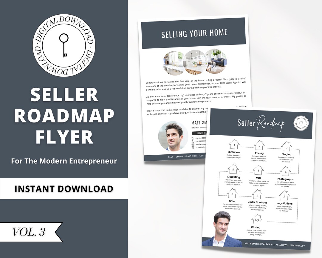 Home Seller Roadmap Guide Seller Packet Seller Flyer Real Estate