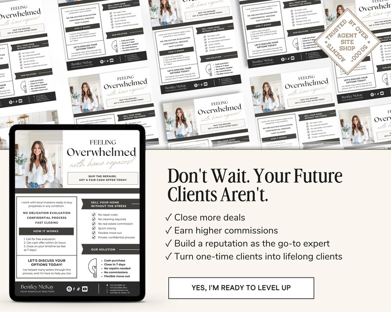 Distressed Property Marketing Flyer | Canva Real Estate Template | Pre ...