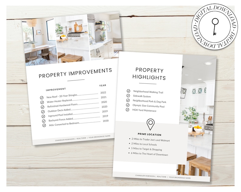 Home Listing Flyers Open House Packet Real Estate Marketing - Etsy