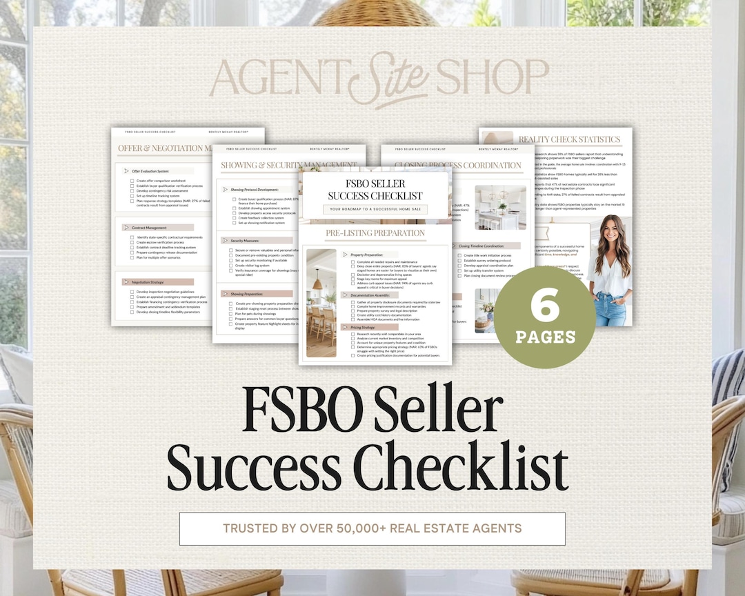 For Sale by Owner Seller Success Checklist | FSBO Guide | FSBO Lead ...