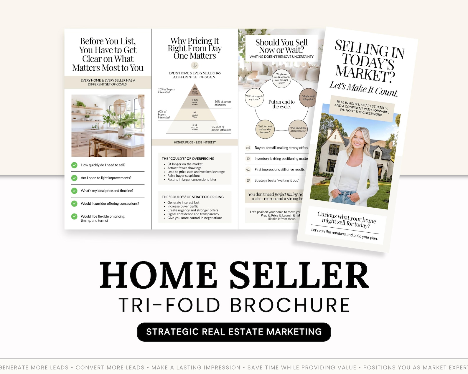 Home Seller Brochure | Editable Canva Template | Real Estate Marketing ...