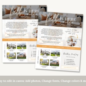Fall Real Estate Flyer | Real Estate Marketing | Canva Template | Real ...