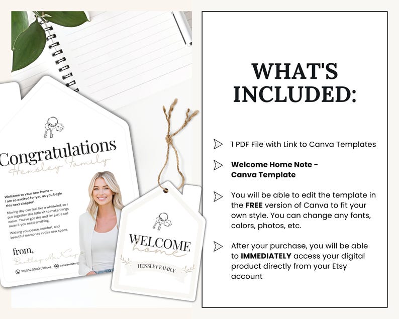 Welcome Home Real Estate Greeting Card | Real Estate Agent Card ...