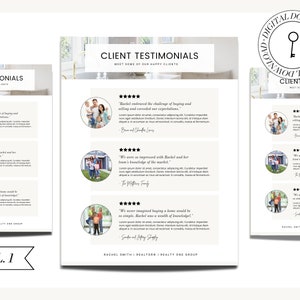 Real Estate Testimonials Flyer | Real Estate Marketing | Client Reviews ...