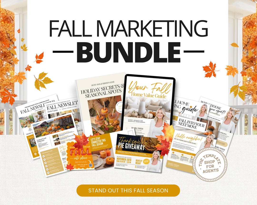 Fall Marketing Bundle | Local Fall Things to Do Guide | Fall Real ...