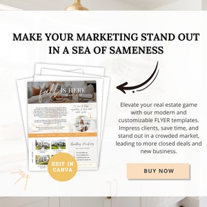 Fall Real Estate Flyer | Real Estate Marketing | Canva Template | Real ...
