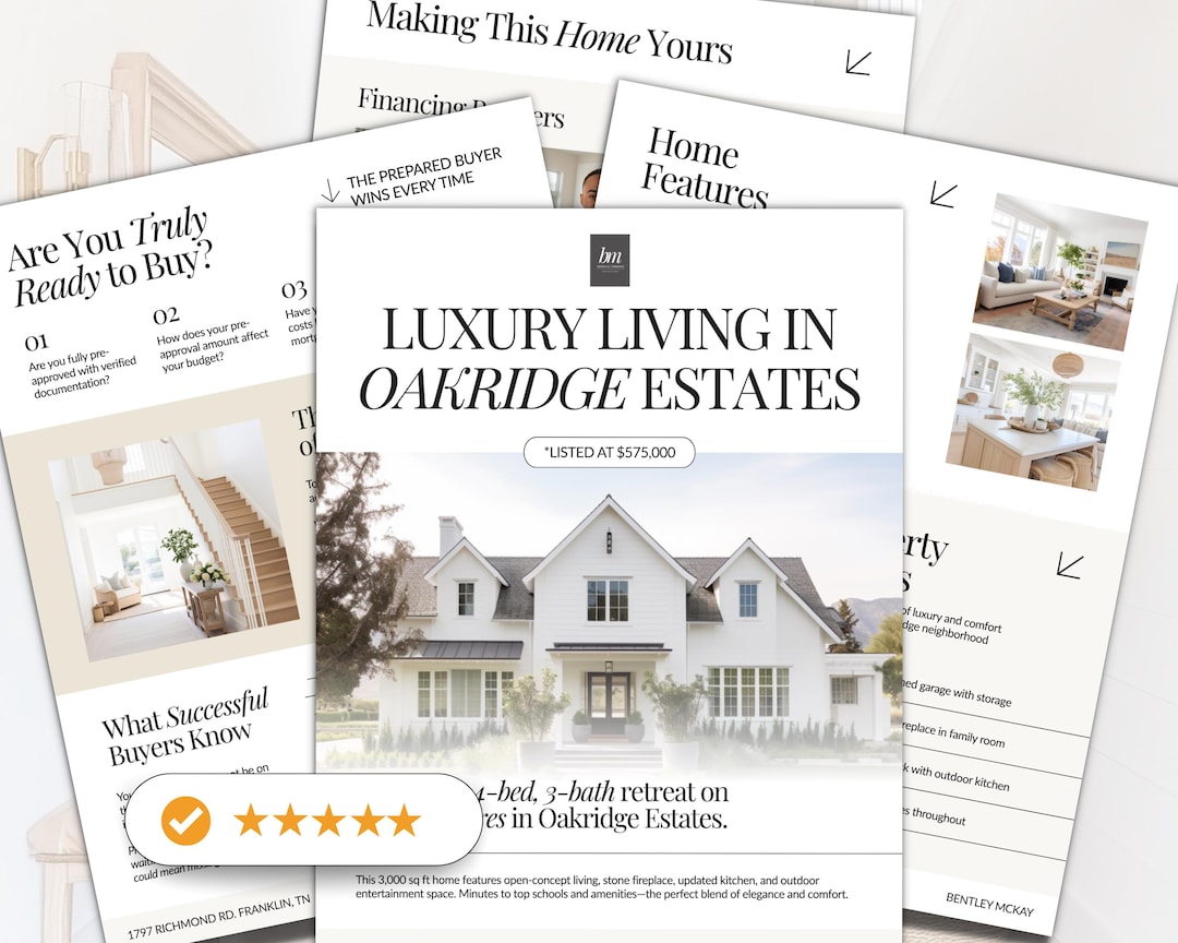 Open House Packet | Listing Flyer | Open House Sign in Sheet | Real ...