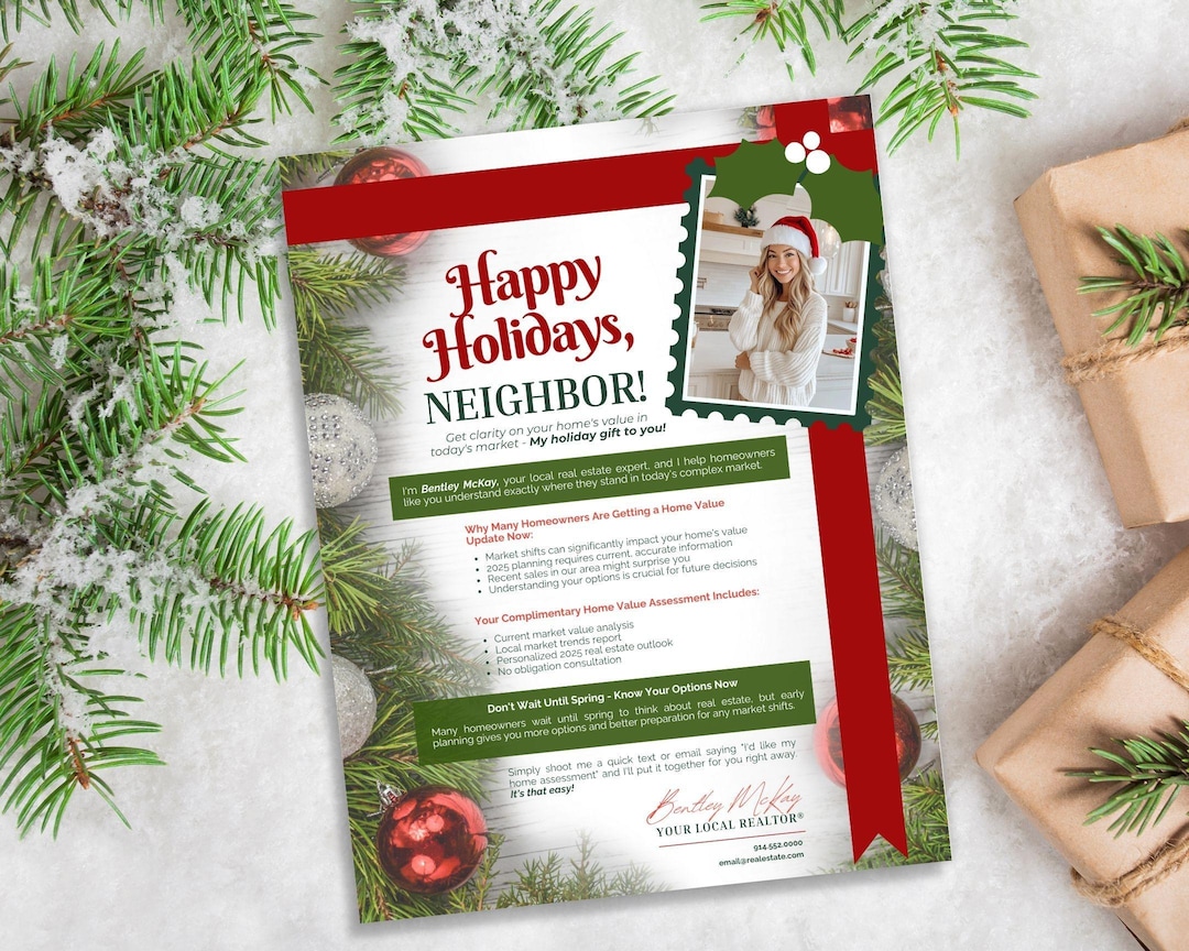 Christmas Real Estate Flyer | Holiday Real Estate Marketing | Canva ...