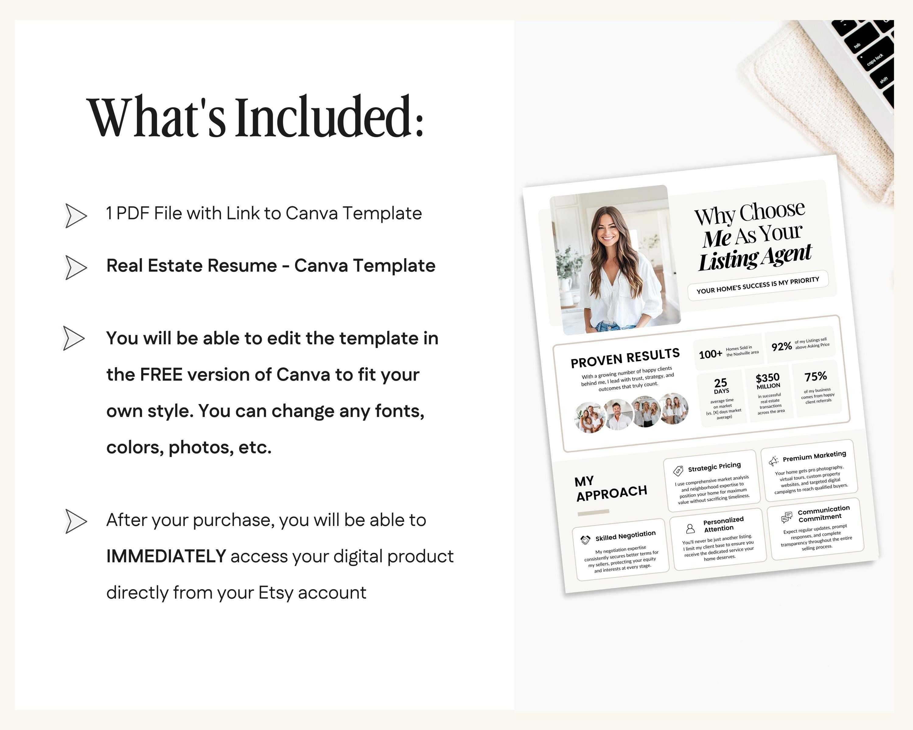 Real Estate Resume Flyer | What Makes Me Different Flyer | Introduction ...