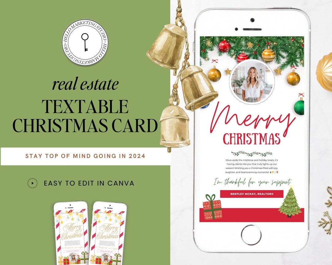 Christmas Digital Textable Card for Real Estate | Textable Christmas ...